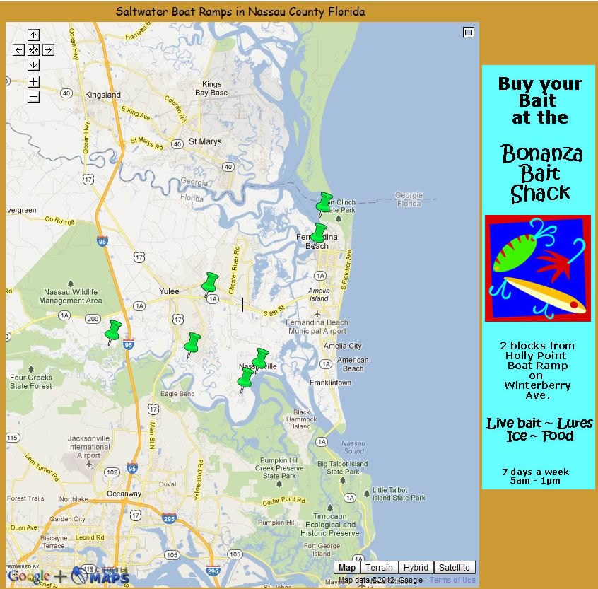 Bait Shop Advertising - Sample Large Skyscraper Ad on the map for you ...